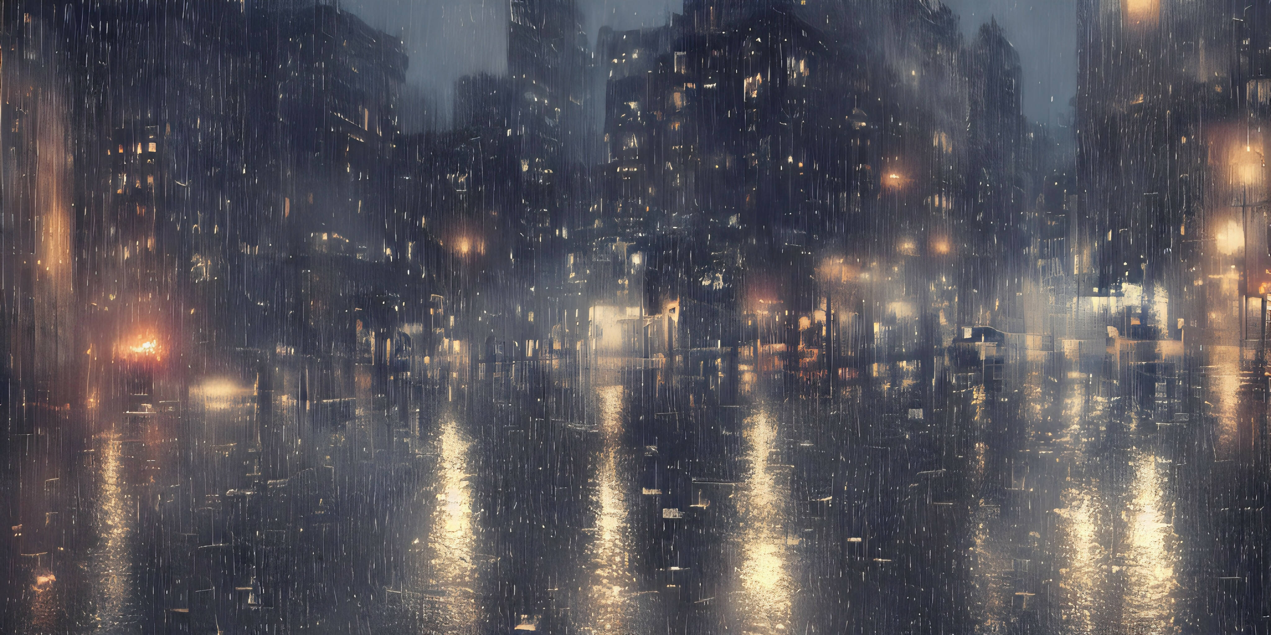 City Rain Wallpaper Hd