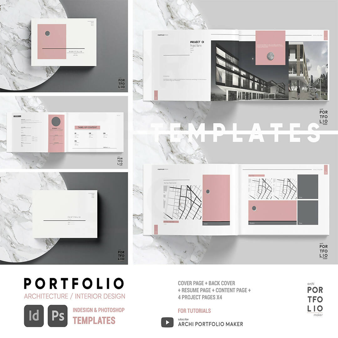 Interior Design Portfolio Page Layout